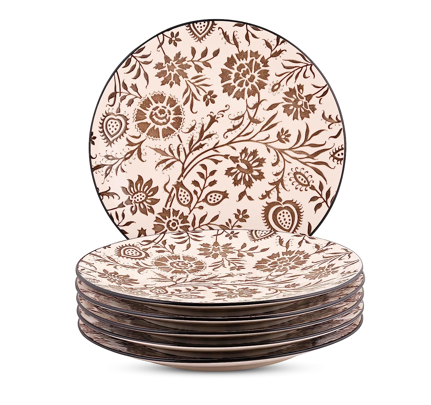 Sulur Grey Full Plate Set Of 6 Pc – Hitkari Potteries