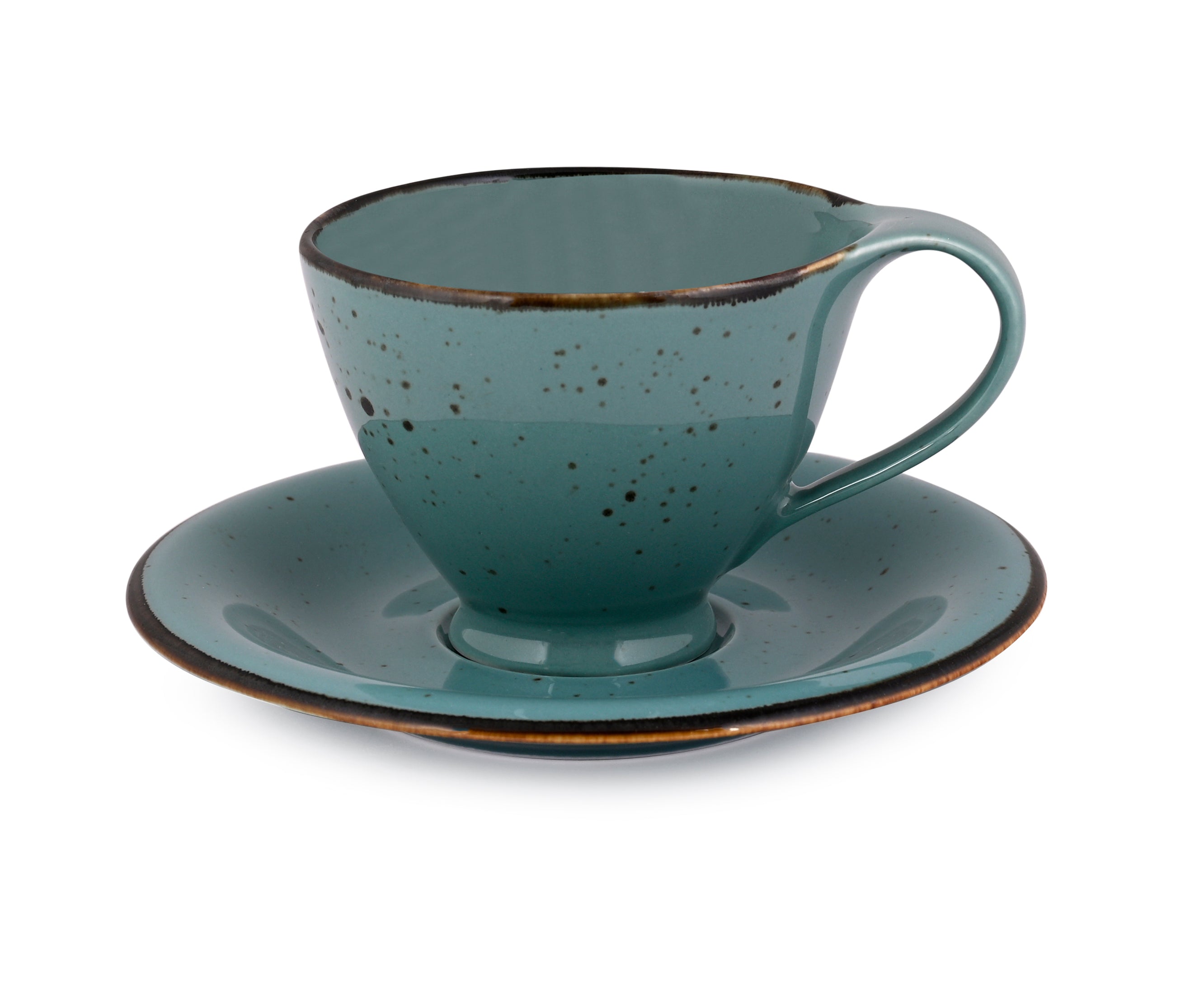 Glossy Green Forest - 12 PC. CUP AND SAUCER SET (AP - 119) – Hitkari ...