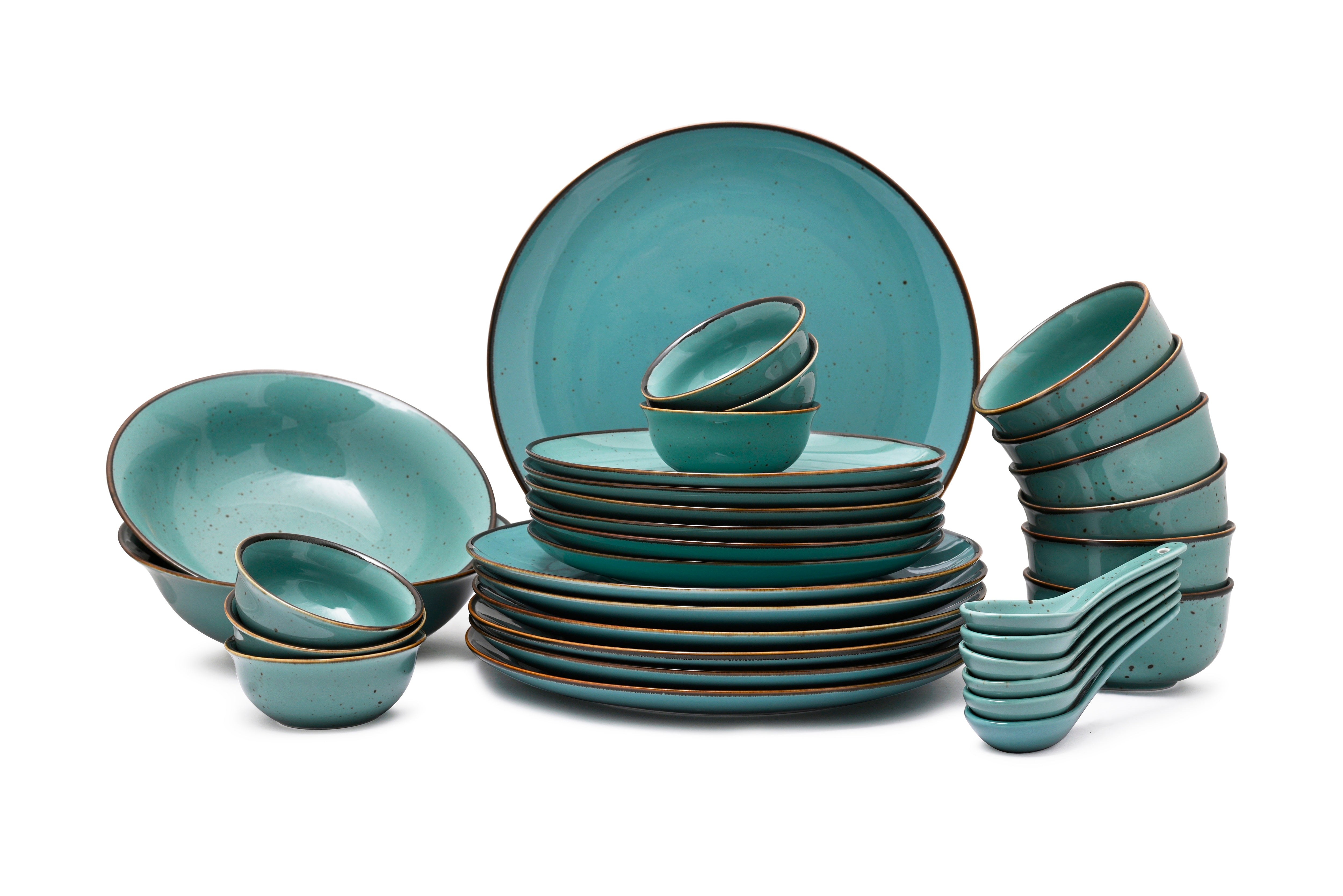 Glossy Green Forest 33 PC. DINNER SET – Hitkari Potteries