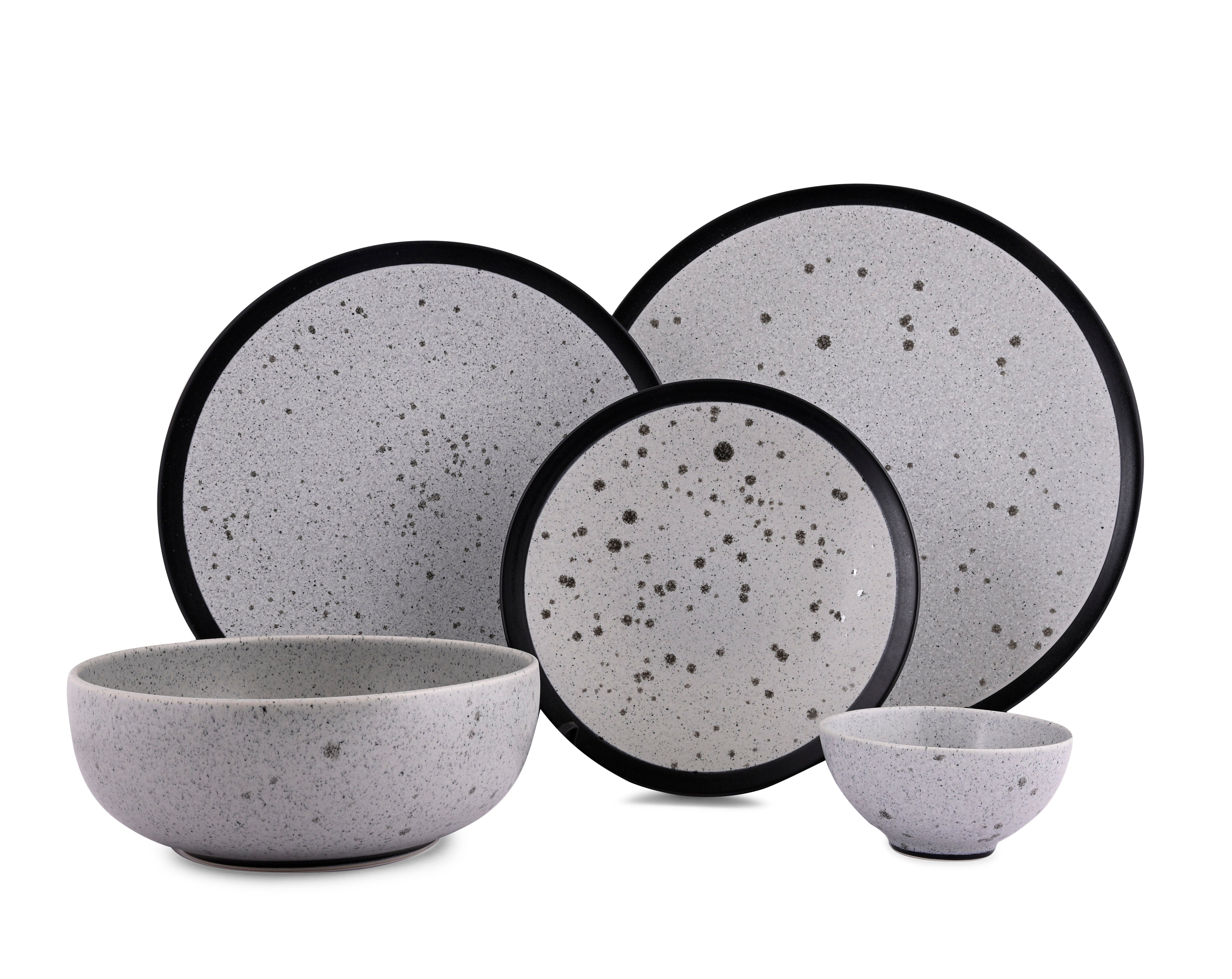 Raw Grey Dinner Set of 21 pcs – Hitkari Potteries