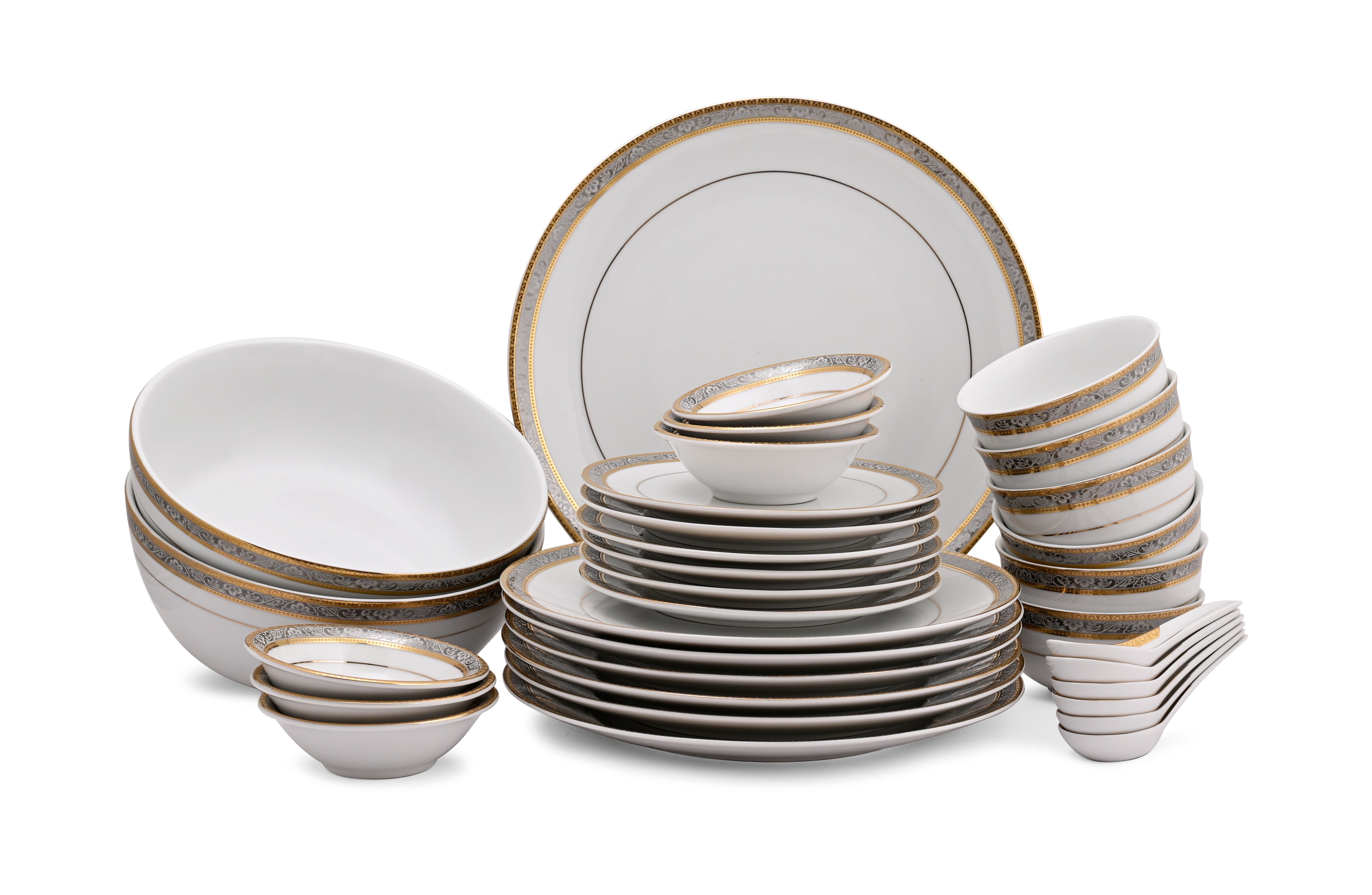 D253 Dinner Set 33 Pcs (Coupe Shape) – Hitkari Potteries