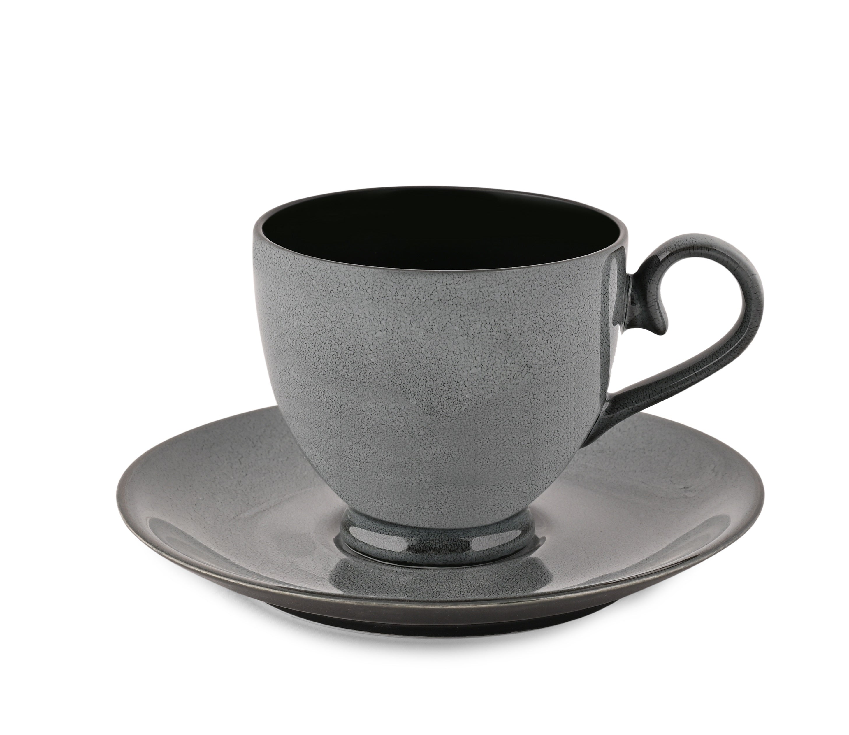GREY NIGHT - 12 PC. CUP AND SAUCER SET – Hitkari Potteries