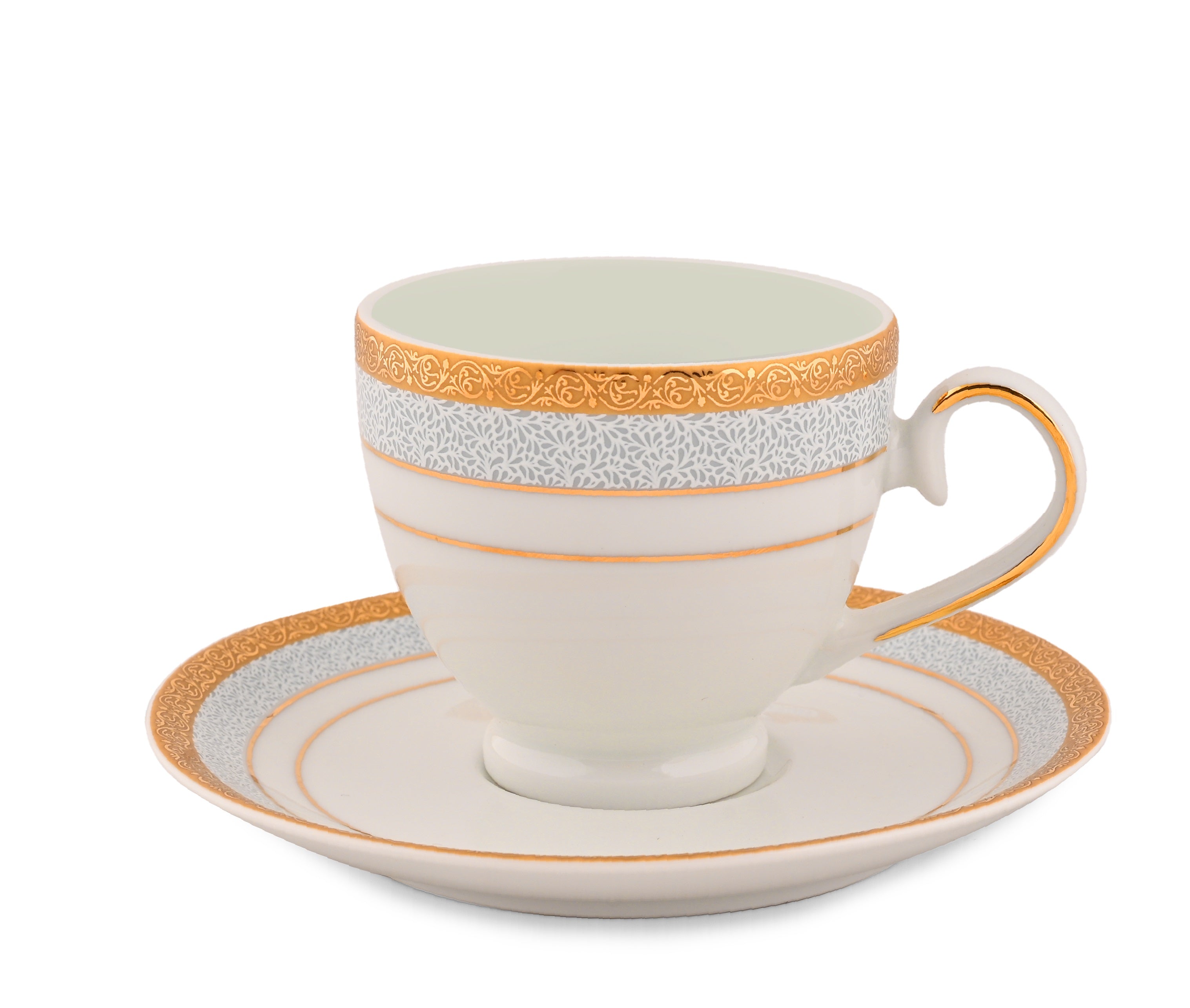 Blue Elegance Cups & Saucer Set of 12 pcs – Hitkari Potteries