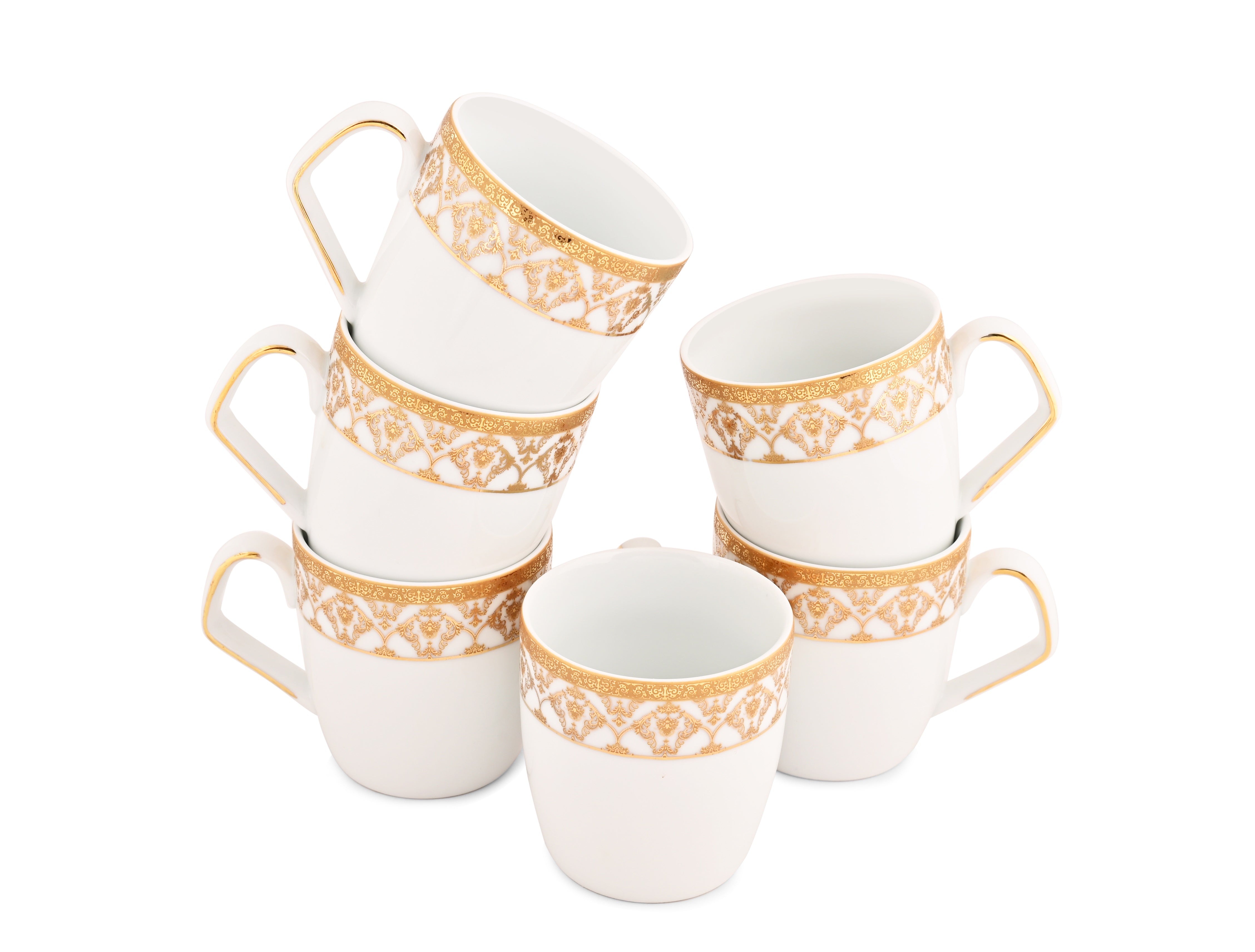 Golden Glory Coffee Mug Set of 6pc – Hitkari Potteries