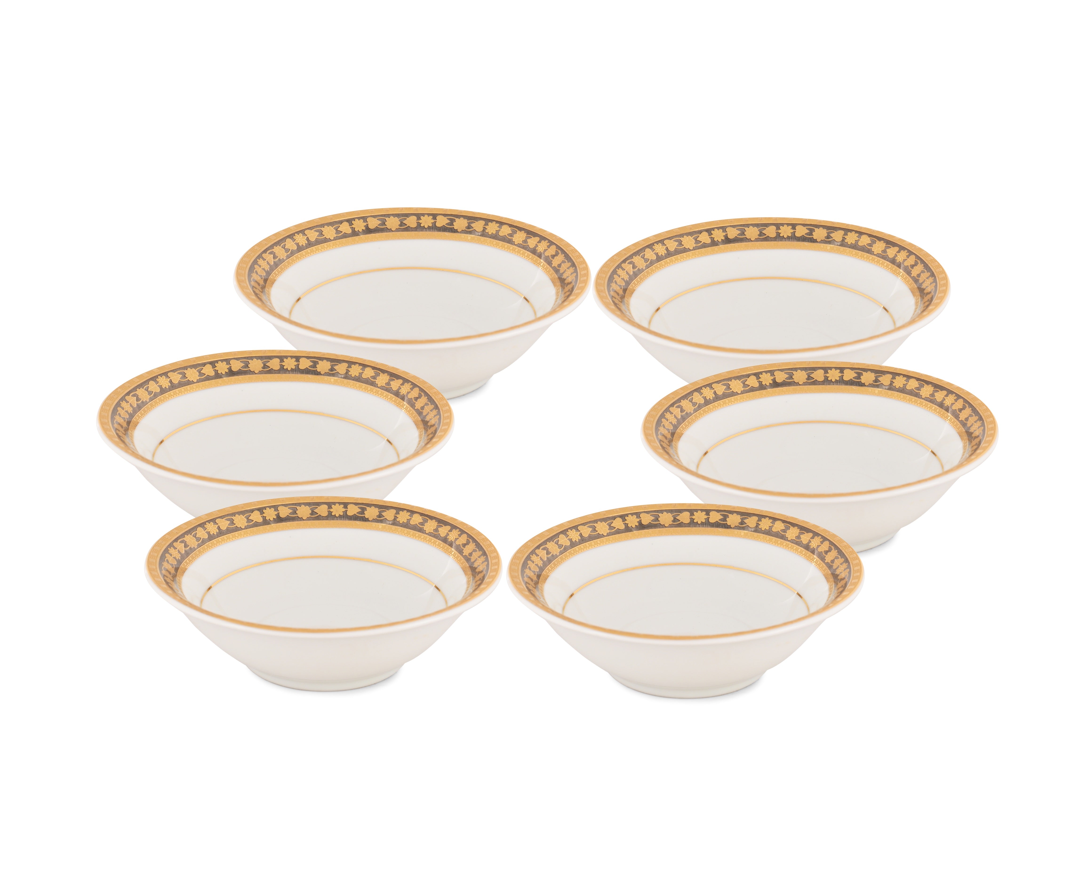 11545(gold) Veg Bowl Set of 6 Pc. – Hitkari Potteries