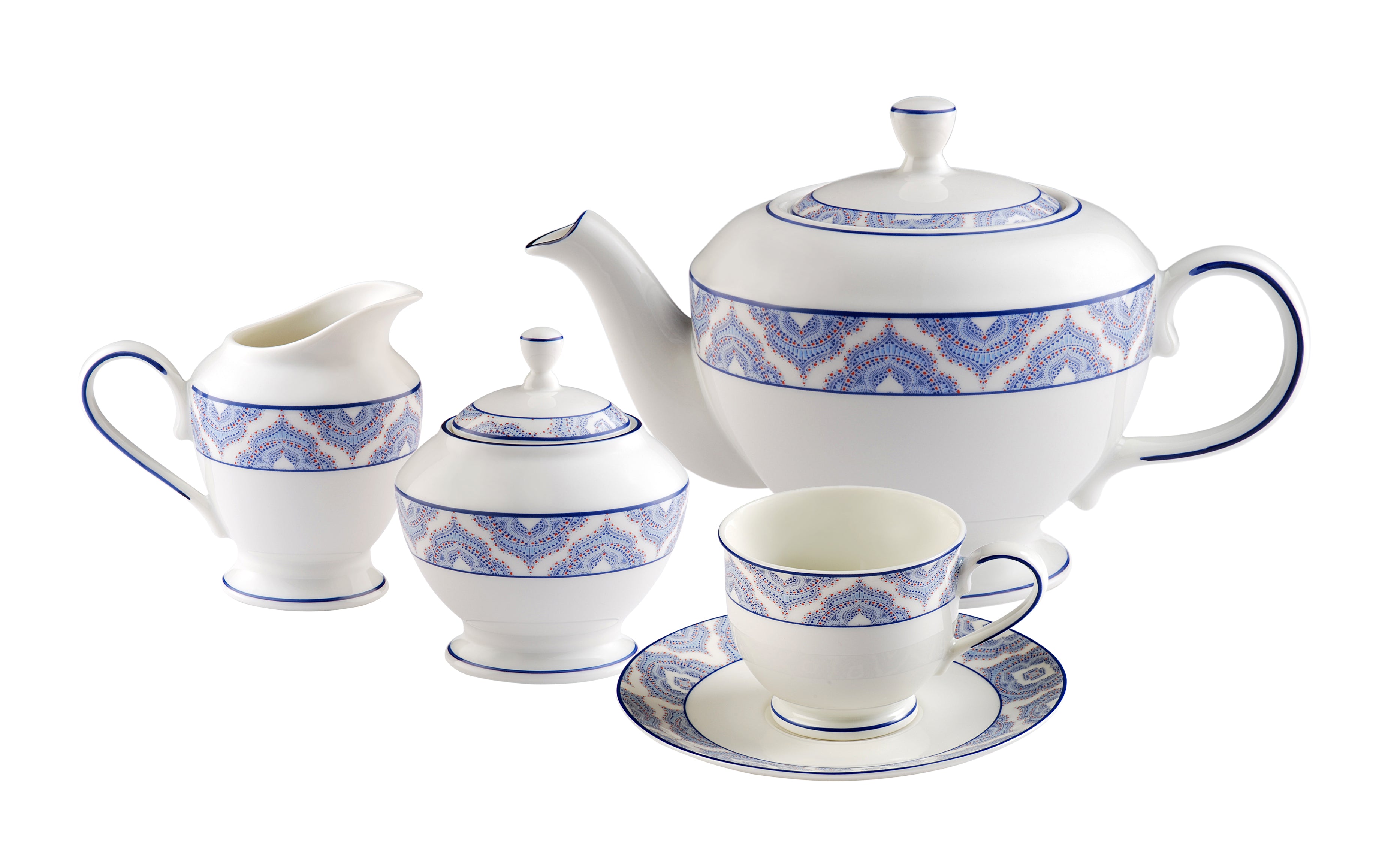 15208 TEA SET OF 17 PCS – Hitkari Potteries