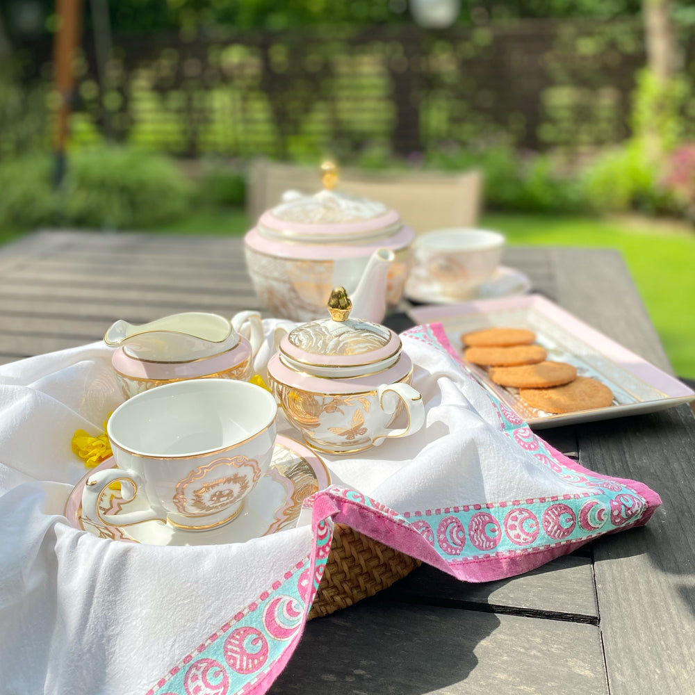 MIMOSA - 17 PC. TEA SET – Hitkari Potteries