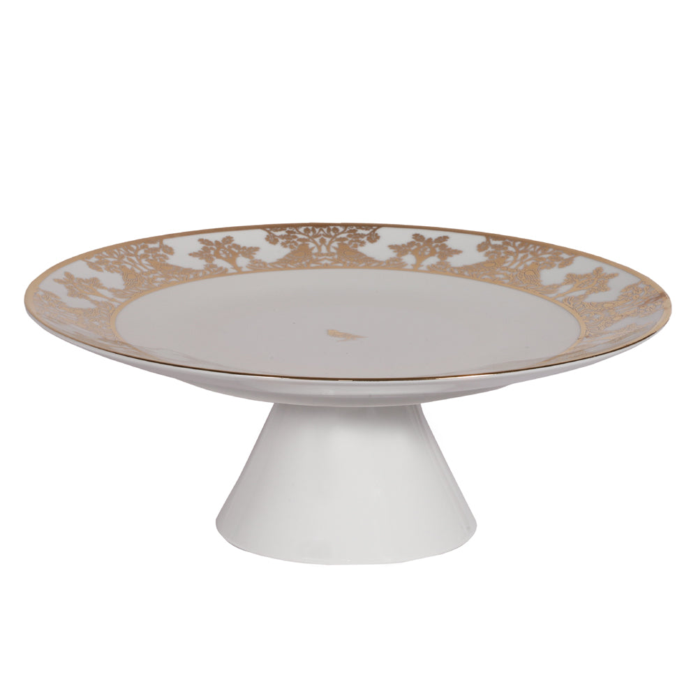 JANNAT CAKE PLATE WITH STAND 28CM- 1 PC. – Hitkari Potteries